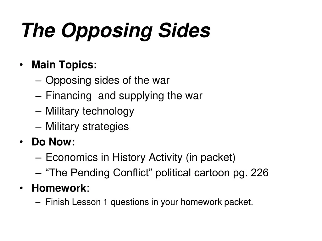 PPT - The Opposing Sides PowerPoint Presentation, free download - ID ...