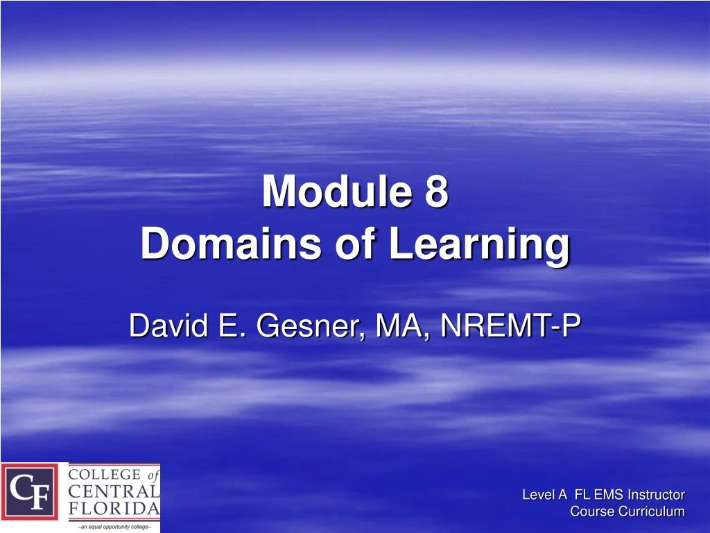 PPT - Module 8 Domains of Learning PowerPoint Presentation, free ...