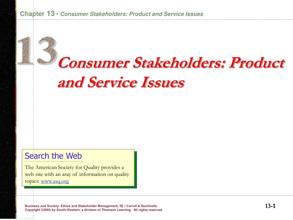 PPT - Consumer Stakeholders: Product and Service Issues PowerPoint ...