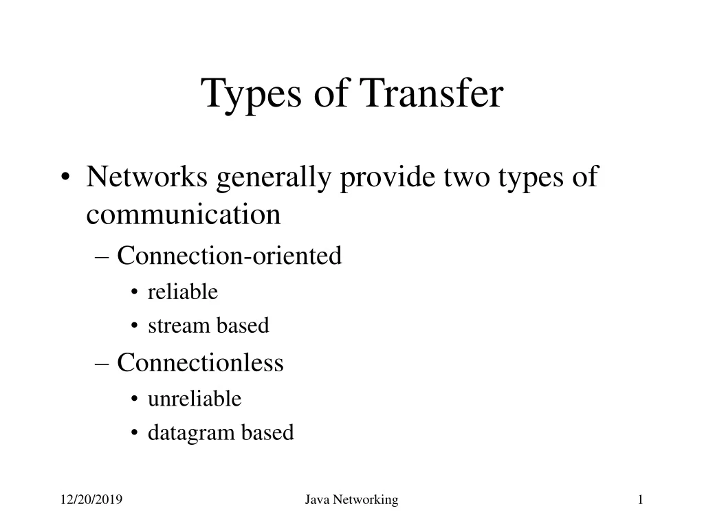 PPT - Types of Transfer PowerPoint Presentation, free download - ID:9189313