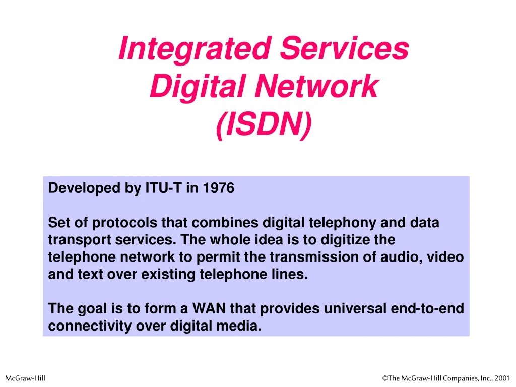 PPT - Integrated Services Digital Network (ISDN) PowerPoint ...