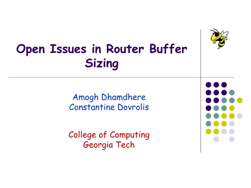 Ppt Open Issues In Router Buffer Sizing Powerpoint Presentation Free