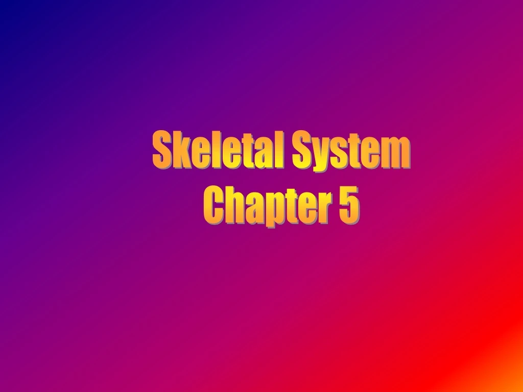 PPT - Skeletal System Chapter 5 PowerPoint Presentation, free download ...