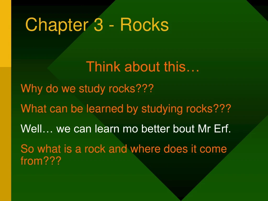 PPT - Chapter 3 - Rocks PowerPoint Presentation, free download - ID:9194794