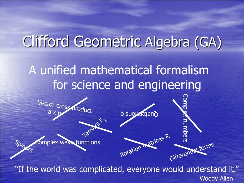 PPT - Clifford Geometric Algebra (GA) PowerPoint Presentation, free ...