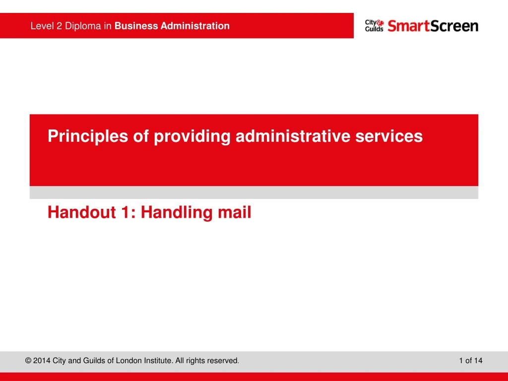 PPT - Handout 1: Handling mail PowerPoint Presentation, free download ...