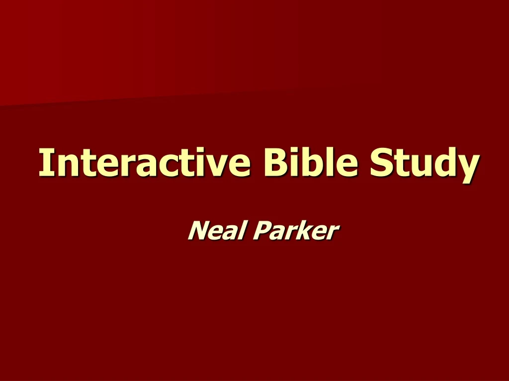 PPT - Interactive Bible Study PowerPoint Presentation, free download ...