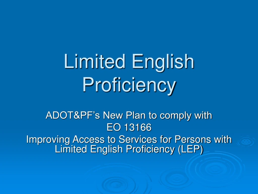 PPT - Limited English Proficiency PowerPoint Presentation, free ...