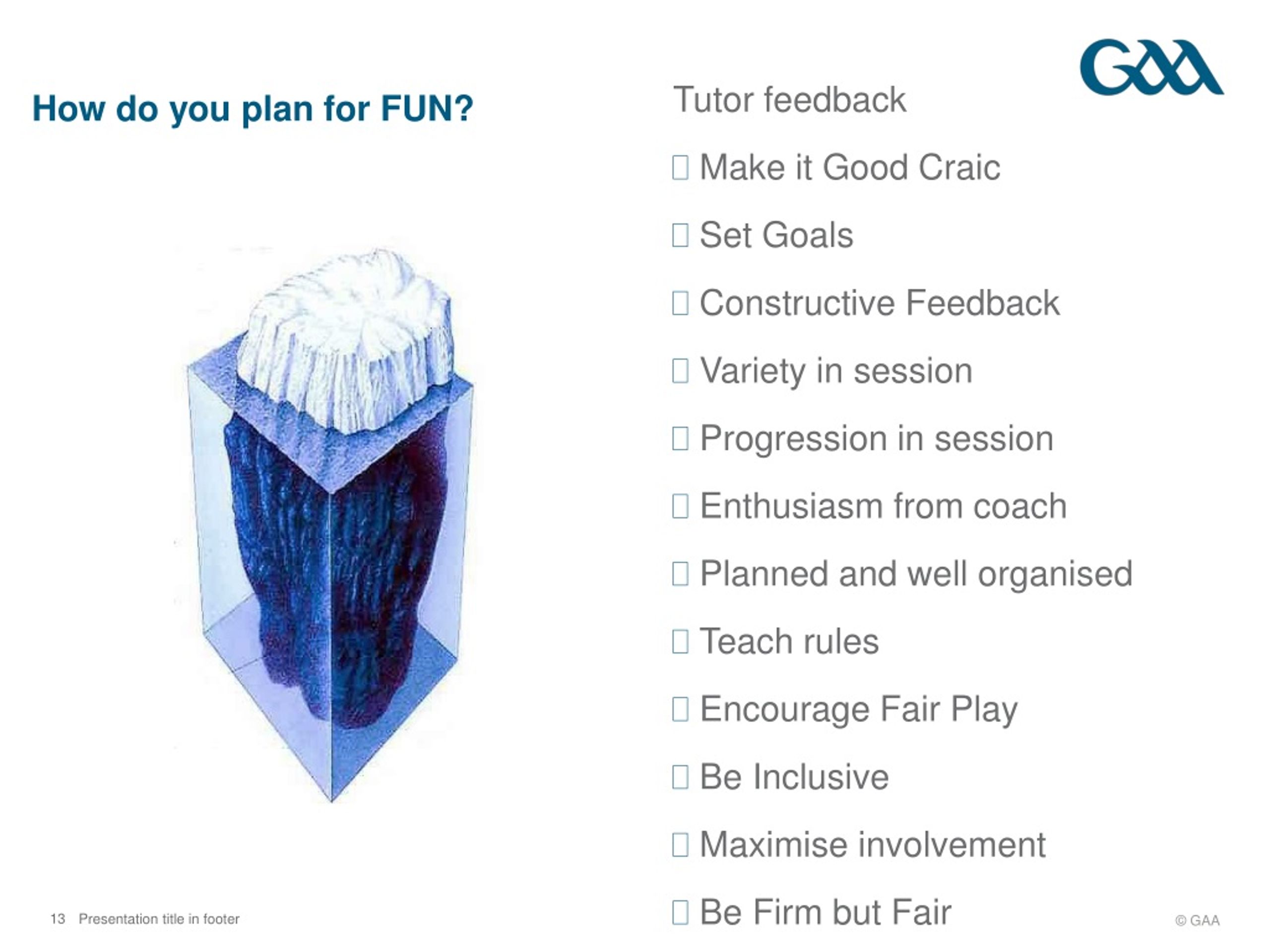 PPT - Coaching Children, Youth and Adults GAA Foundation Award ...