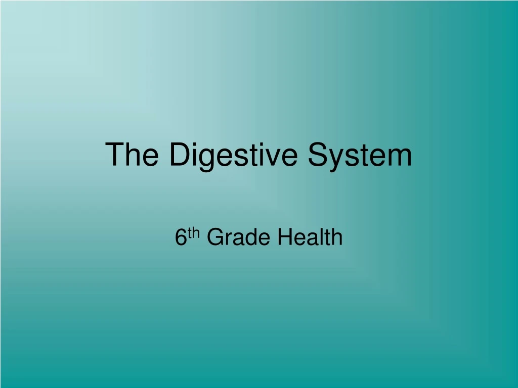 PPT - The Digestive System PowerPoint Presentation, free download - ID ...