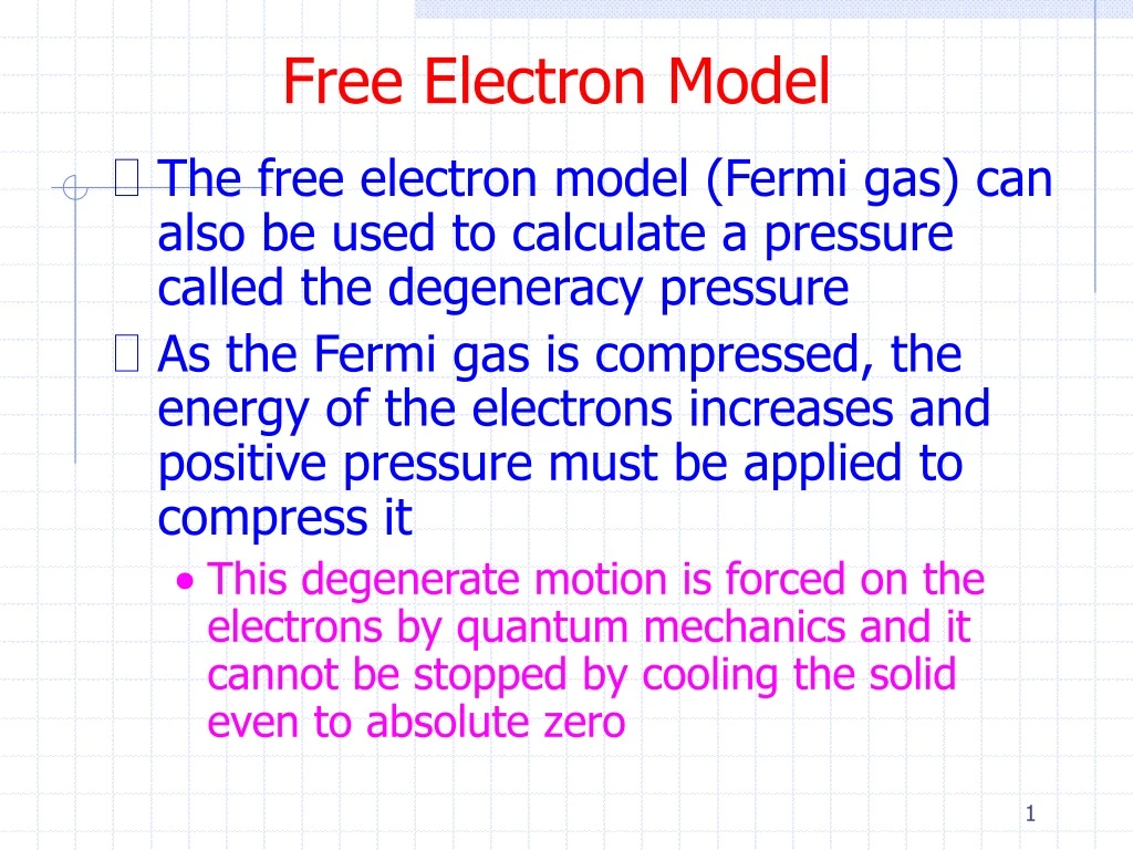 PPT - Free Electron Model PowerPoint Presentation, free download - ID ...