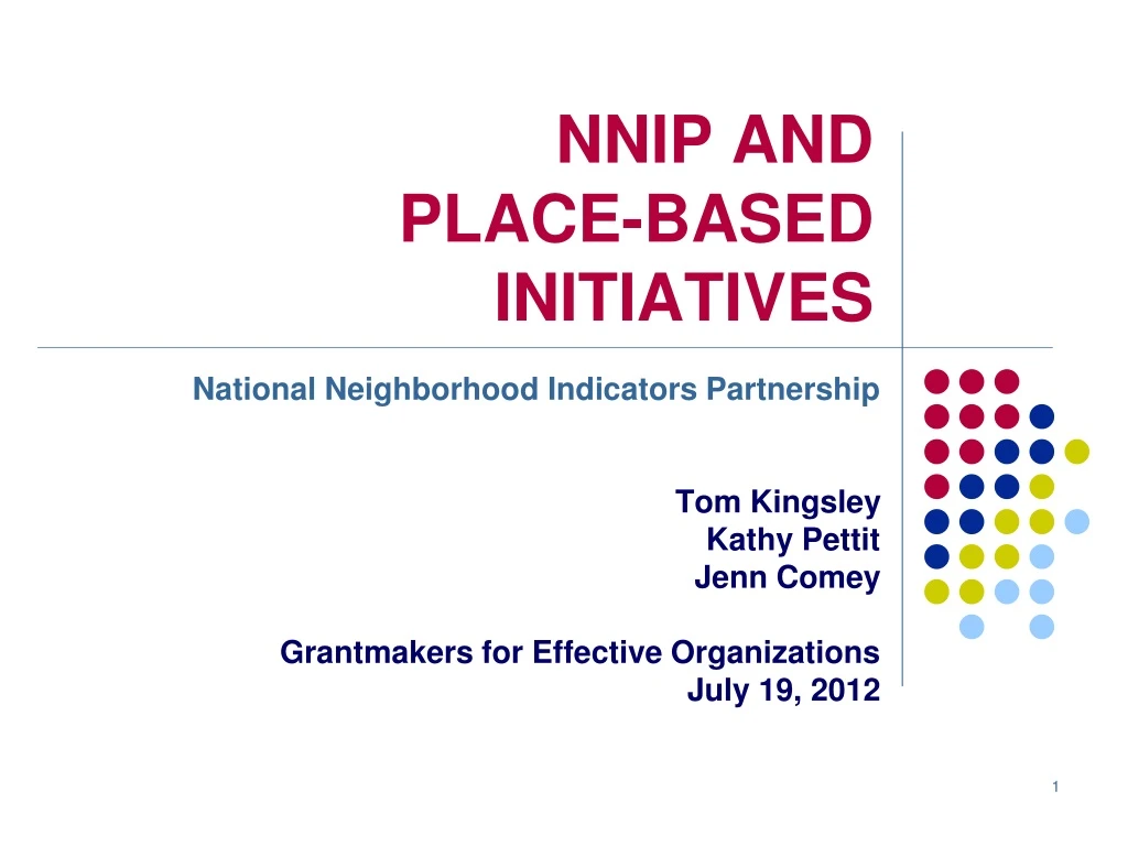 PPT - NNIP AND PLACE-BASED INITIATIVES PowerPoint Presentation, free ...