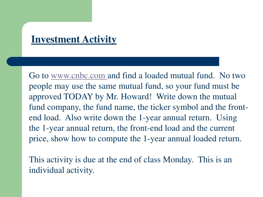 PPT - Investment Activity PowerPoint Presentation, free download - ID ...
