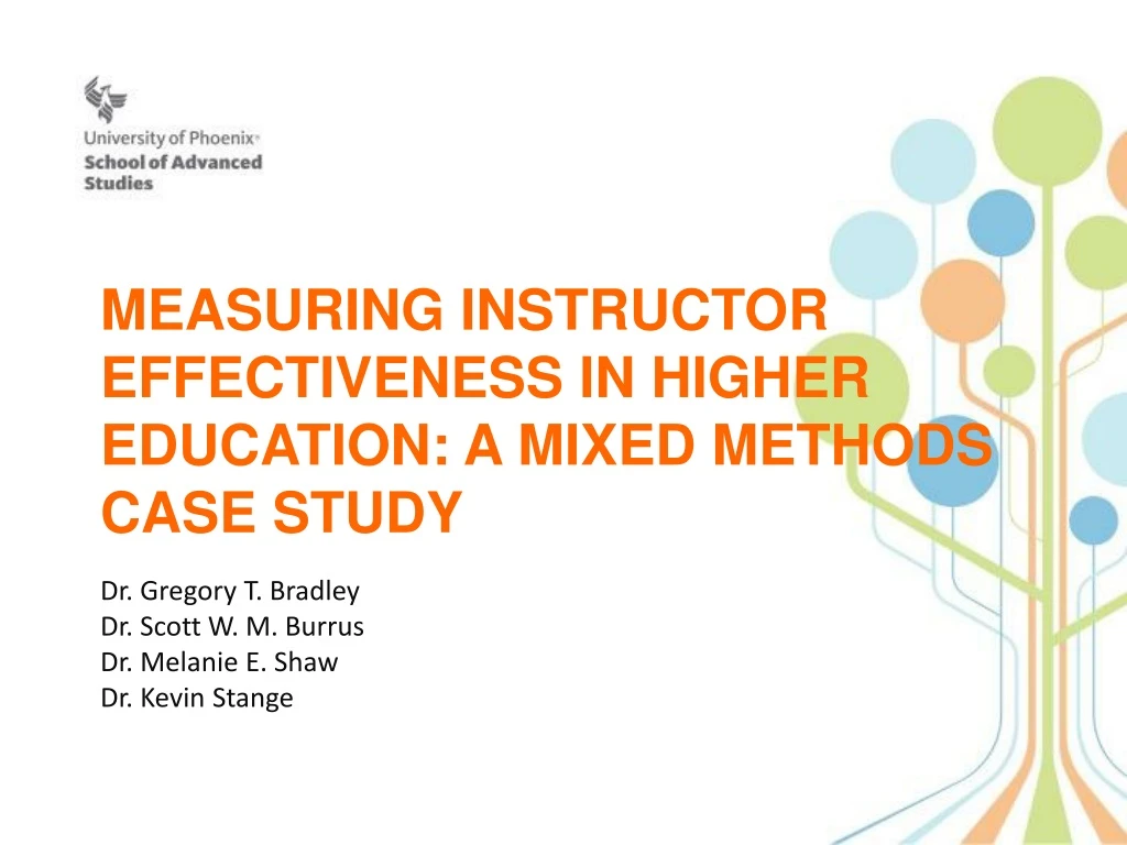 PPT - Measuring Instructor Effectiveness in Higher Education: A Mixed ...