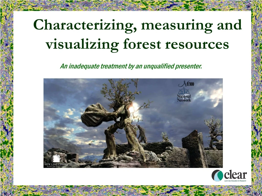 PPT - Characterizing, measuring and visualizing forest resources ... PPT - Characterizing, measuring and visualizing forest resources ...