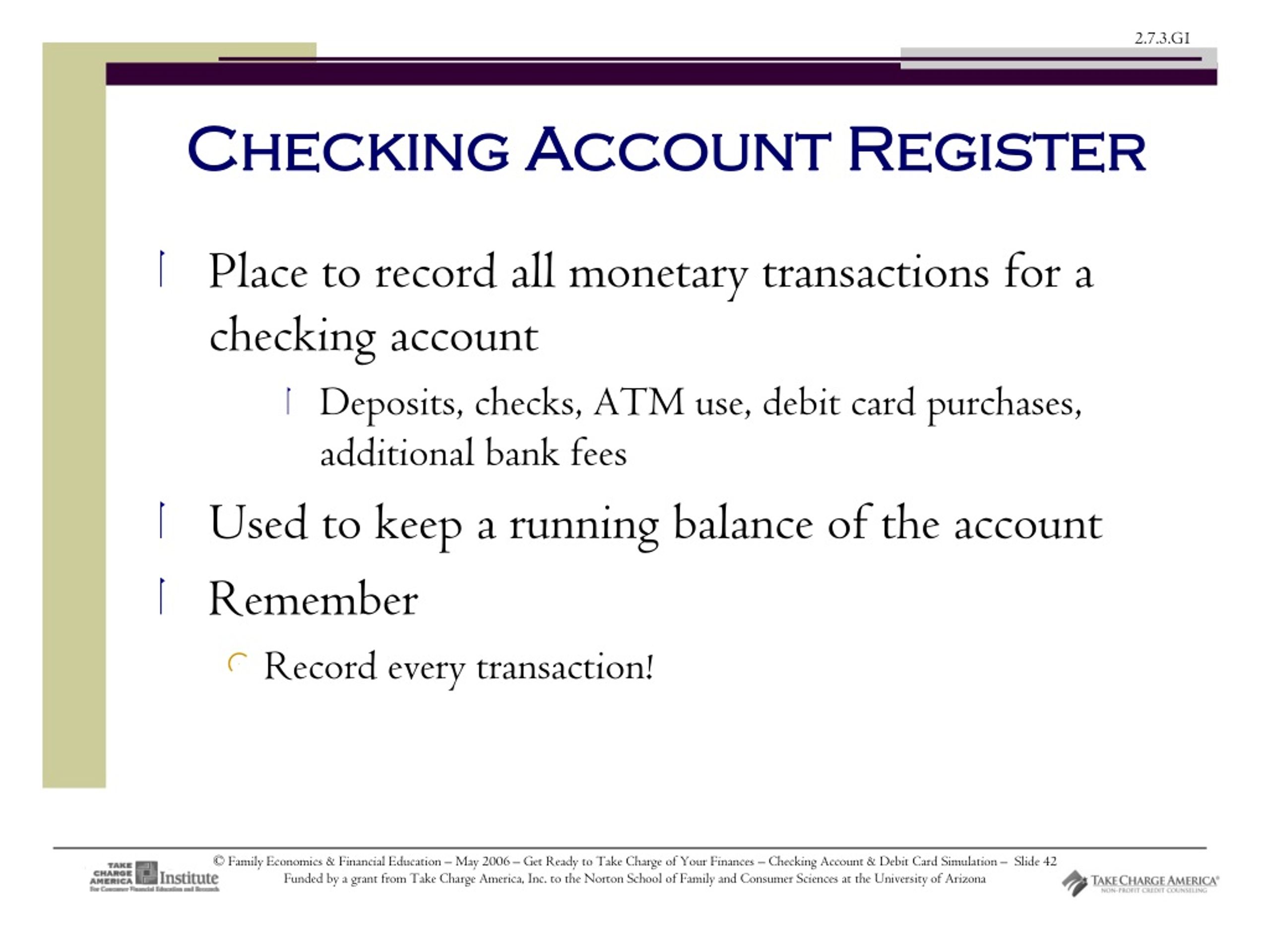 PPT - Checking Account & Debit Card Simulation PowerPoint Presentation ...