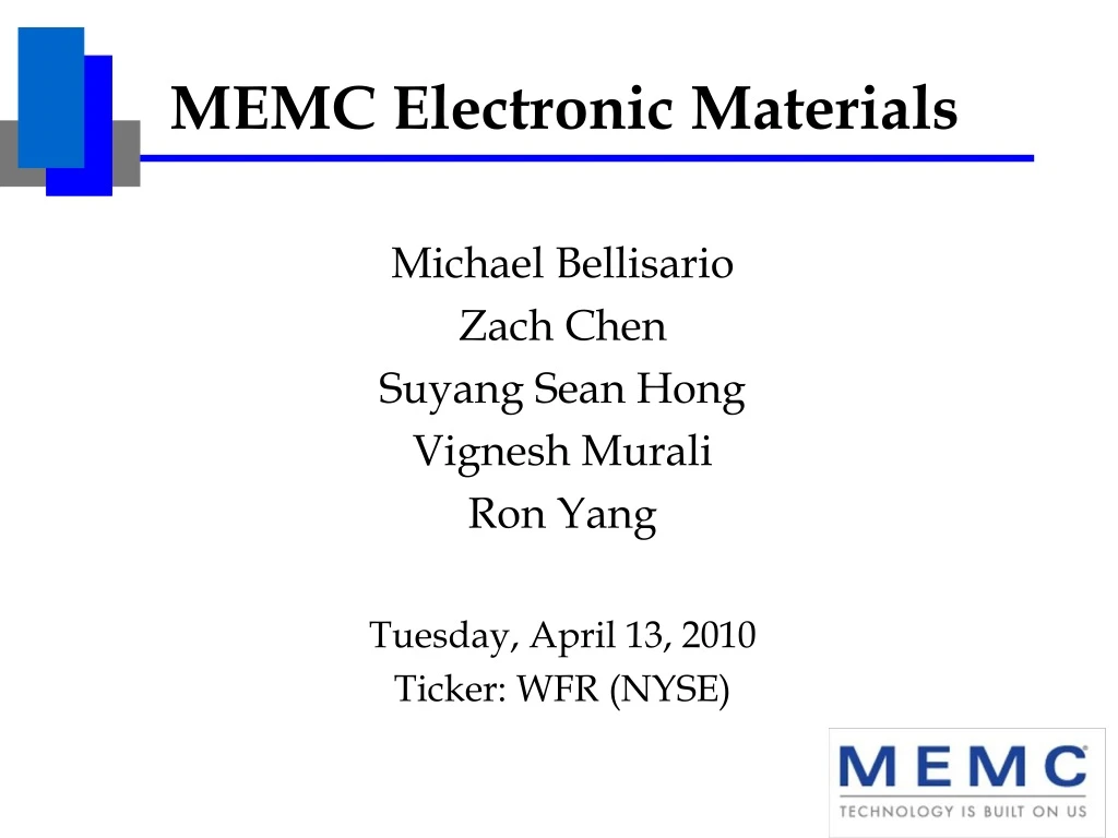 PPT - MEMC Electronic Materials PowerPoint Presentation, free download ...