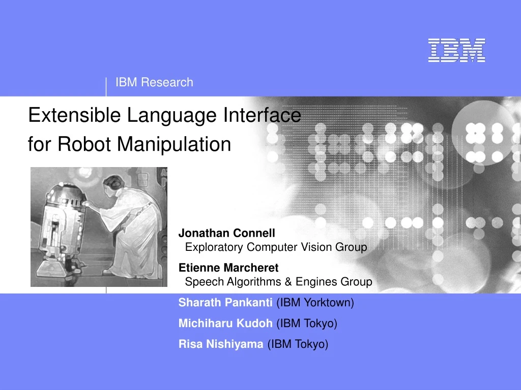 PPT - Extensible Language Interface for Robot Manipulation PowerPoint ...