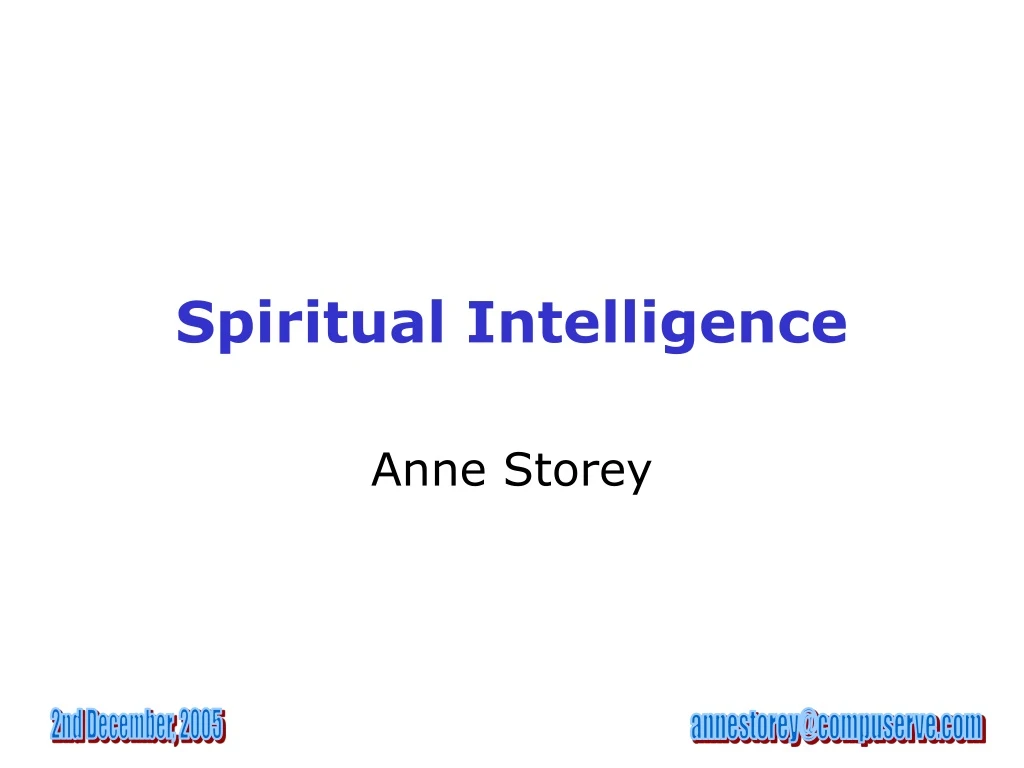 PPT - Spiritual Intelligence PowerPoint Presentation, free download ...