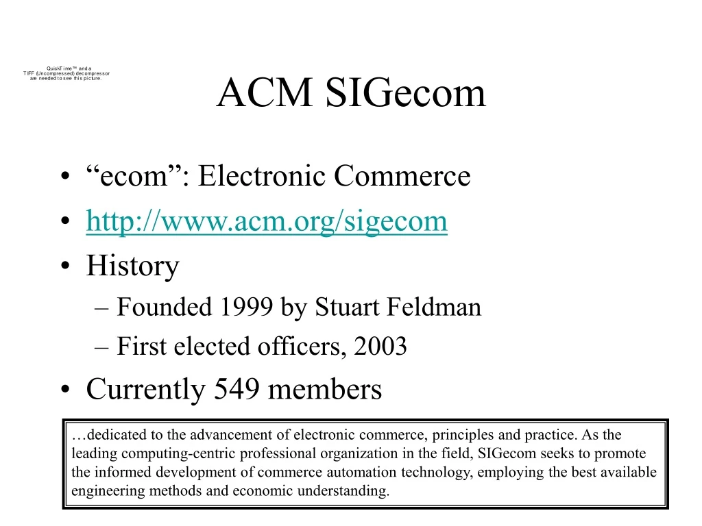 PPT - ACM SIGecom PowerPoint Presentation, free download - ID:9207420