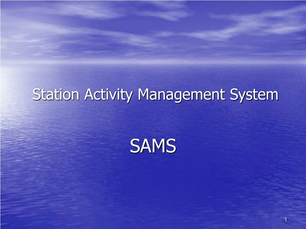 PPT - Station Activity Management System PowerPoint Presentation, free ...