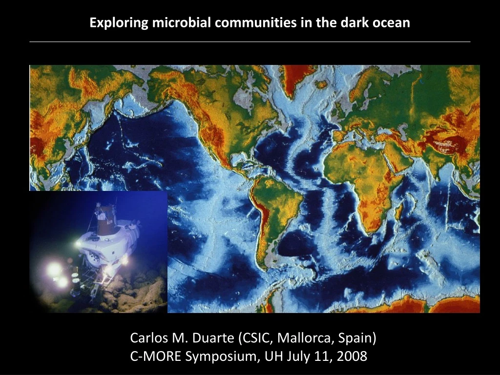 PPT - Exploring microbial communities in the dark ocean PowerPoint ...