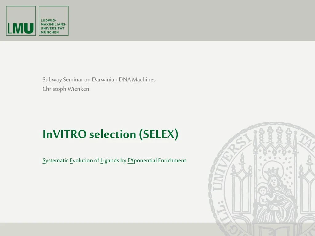 PPT - InVITRO selection (SELEX) PowerPoint Presentation, free download ...
