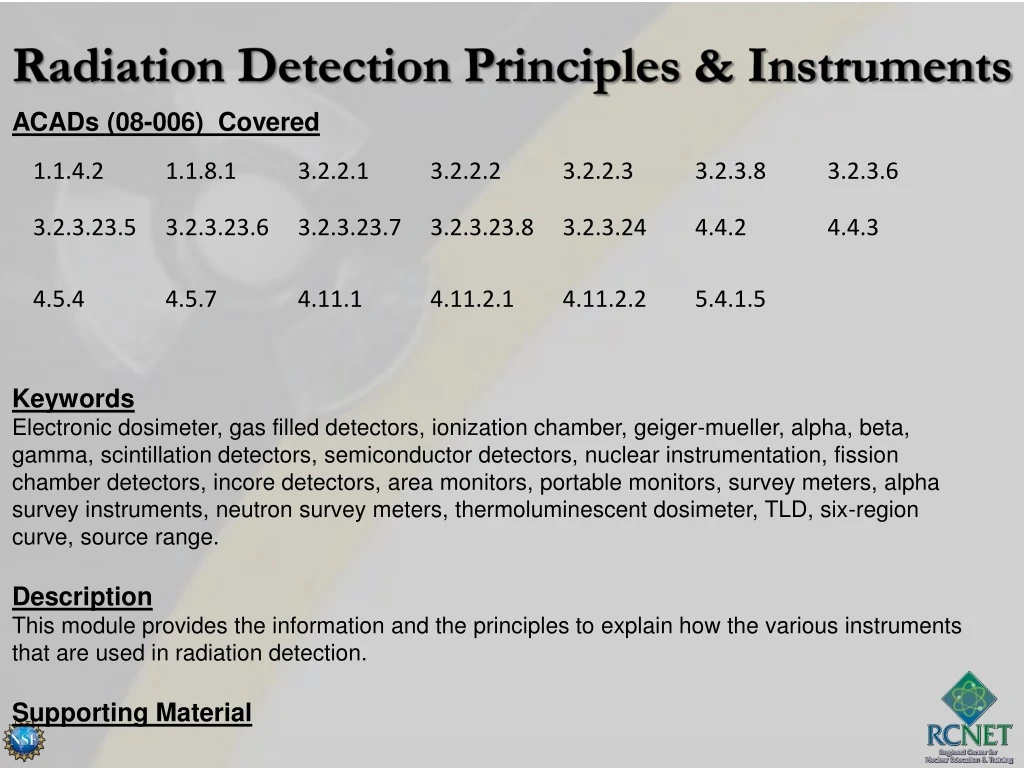 PPT - Radiation Detection Principles & Instruments PowerPoint Presentation - ID:9209695