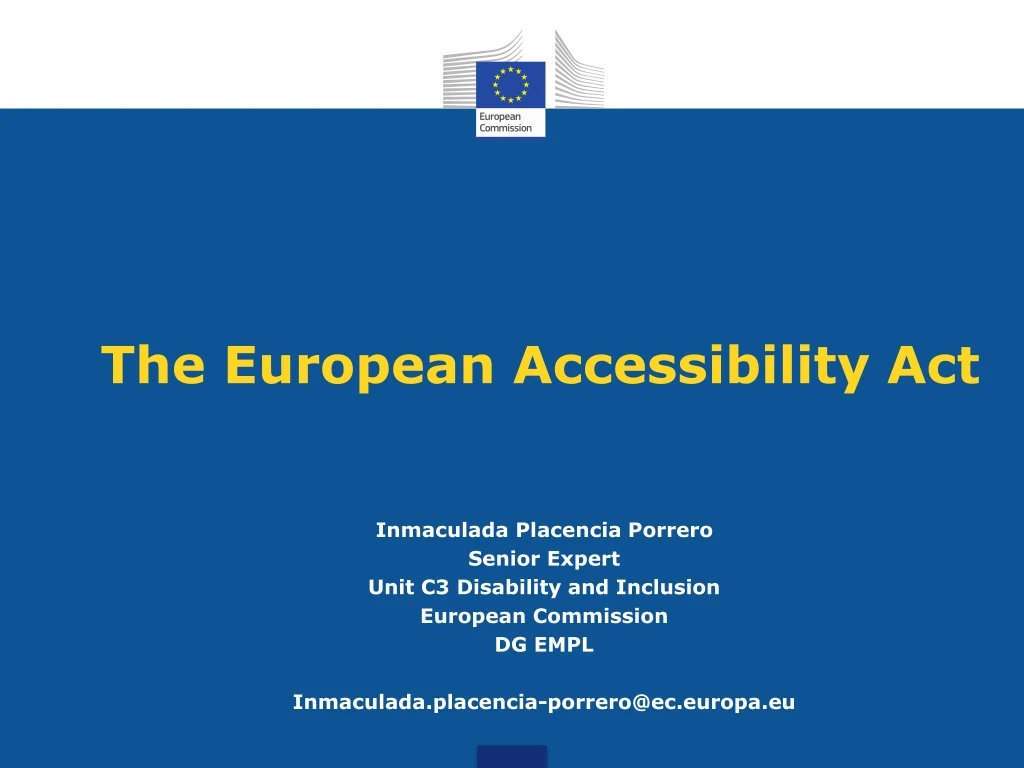 PPT - The European Accessibility Act PowerPoint Presentation, free ...