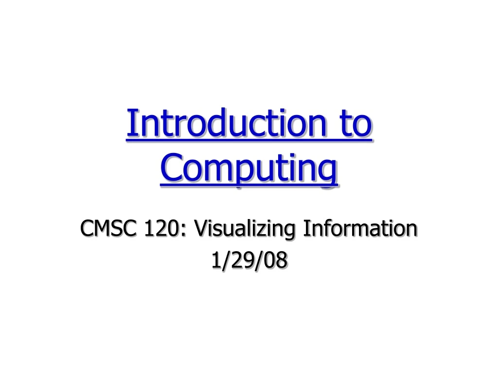 PPT - Introduction to Computing PowerPoint Presentation, free download ...