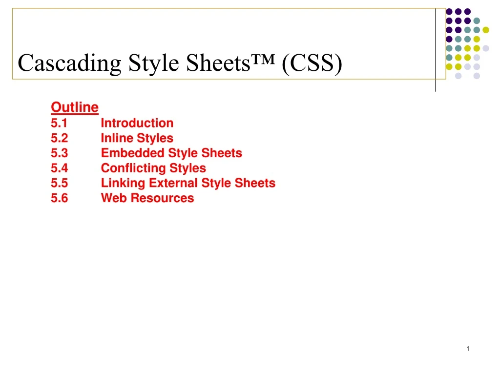 Ppt Cascading Style Sheets™ Css Powerpoint Presentation Free