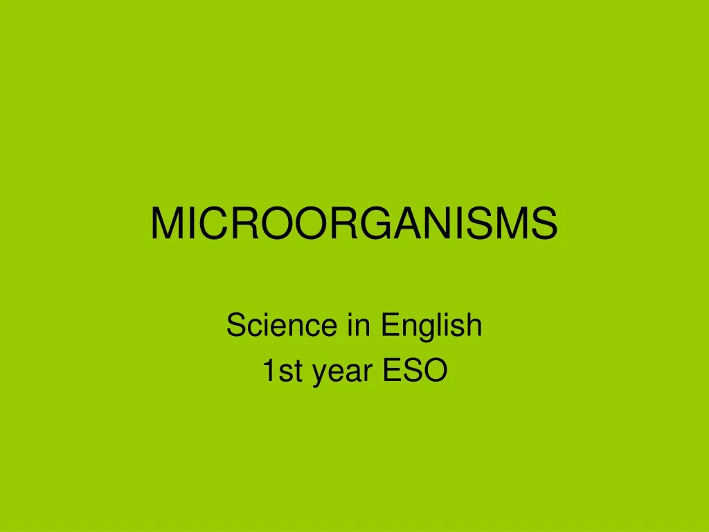 PPT - MICROORGANISMS PowerPoint Presentation, free download - ID:9211669