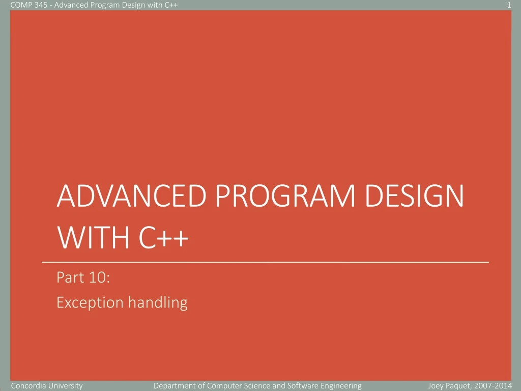 PPT - Advanced Program Design with C++ PowerPoint Presentation, free ...