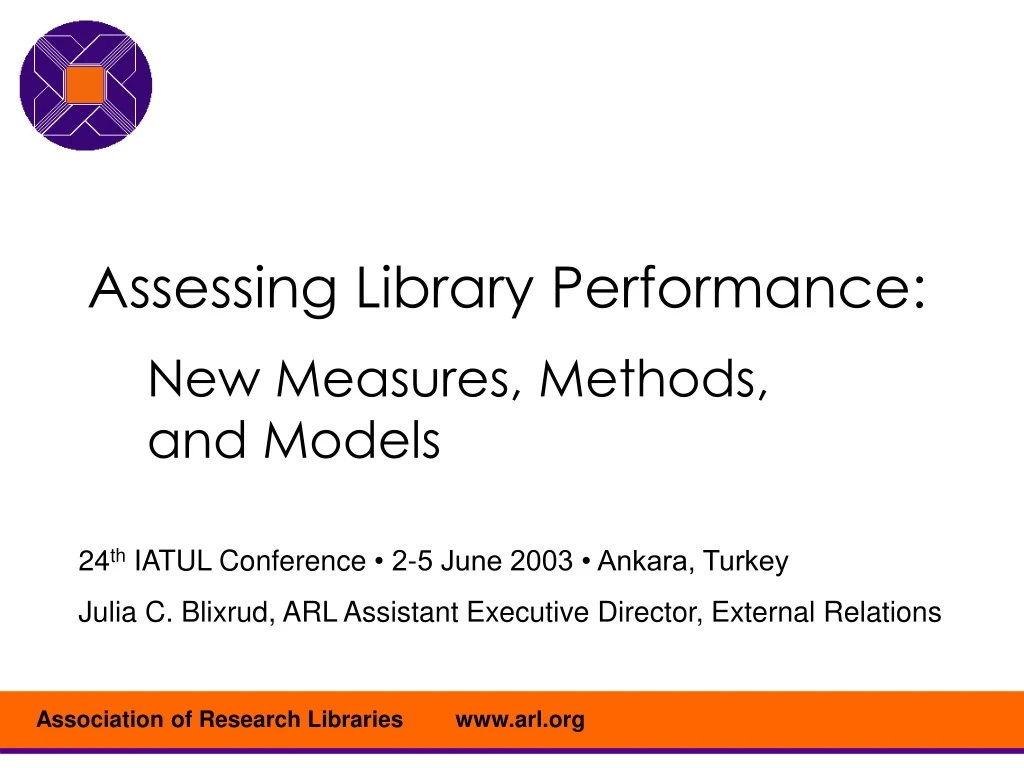 PPT - Assessing Library Performance: PowerPoint Presentation, free download - ID:9212389