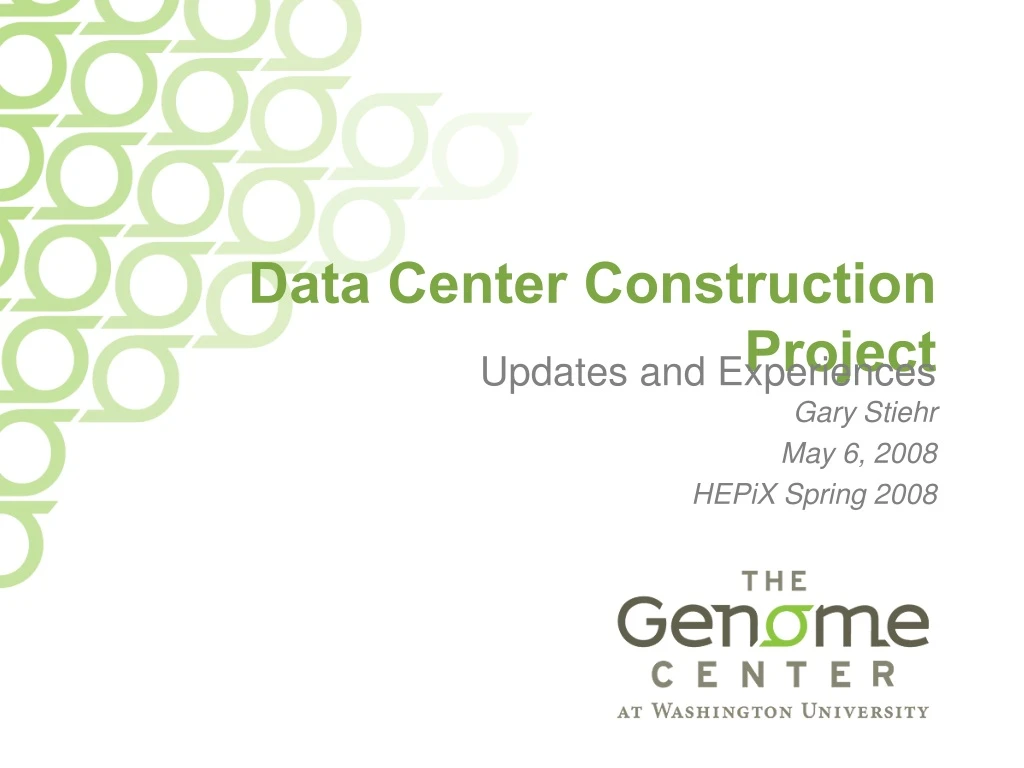 PPT - Data Center Construction Project PowerPoint Presentation, free ...