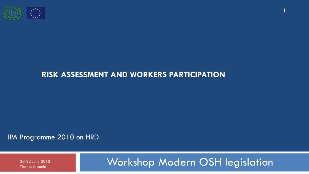 PPT - RISK ASSESSMENT AND WORKERS PARTICIPATION PowerPoint Presentation ...