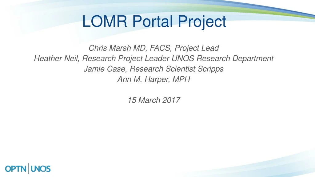 PPT - LOMR Portal Project PowerPoint Presentation, free download - ID ...