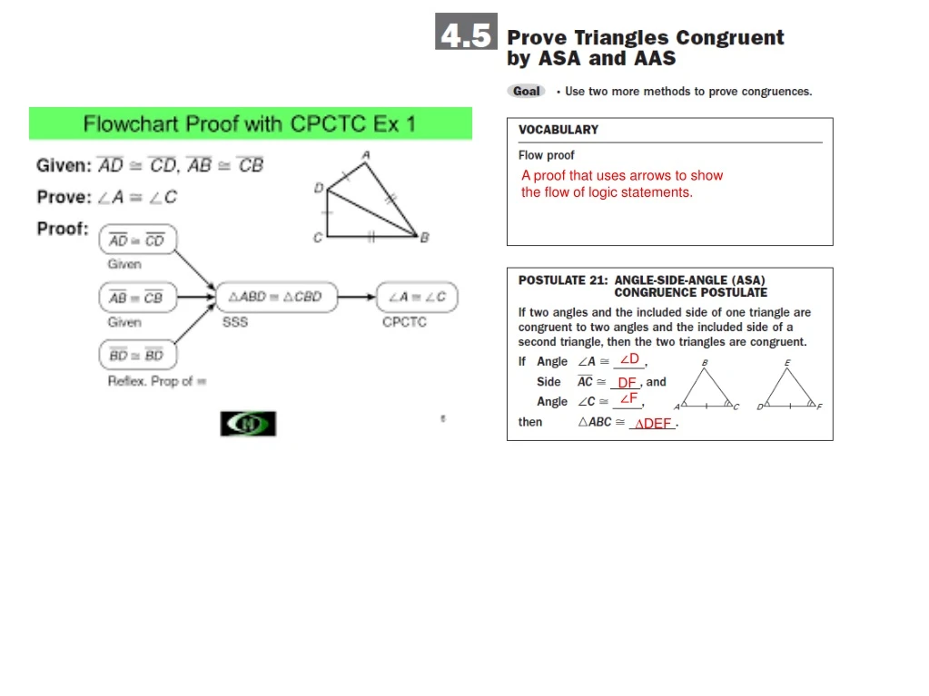 PPT - A proof that uses arrows to show the flow of logic statements ...