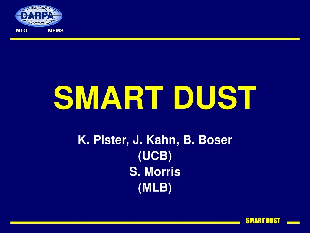 PPT - SMART DUST PowerPoint Presentation, free download - ID:9215657