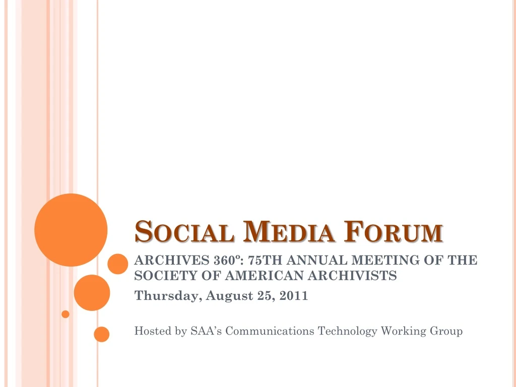PPT - Social Media Forum PowerPoint Presentation, free download - ID ...