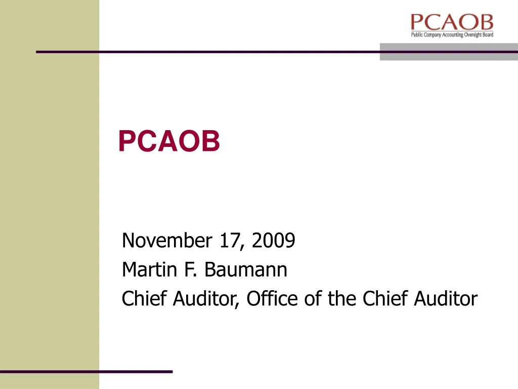 PPT - PCAOB PowerPoint Presentation, free download - ID:9218180