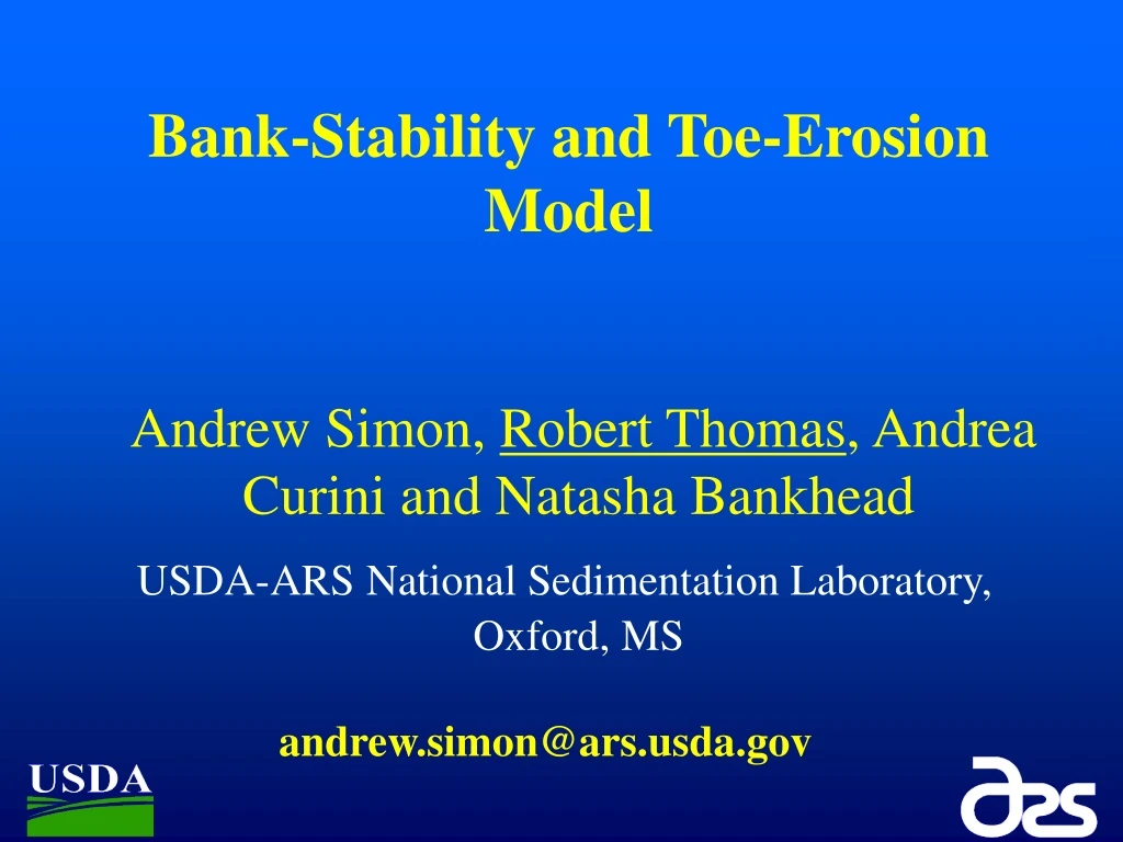 PPT - Bank-Stability and Toe-Erosion Model PowerPoint Presentation ...