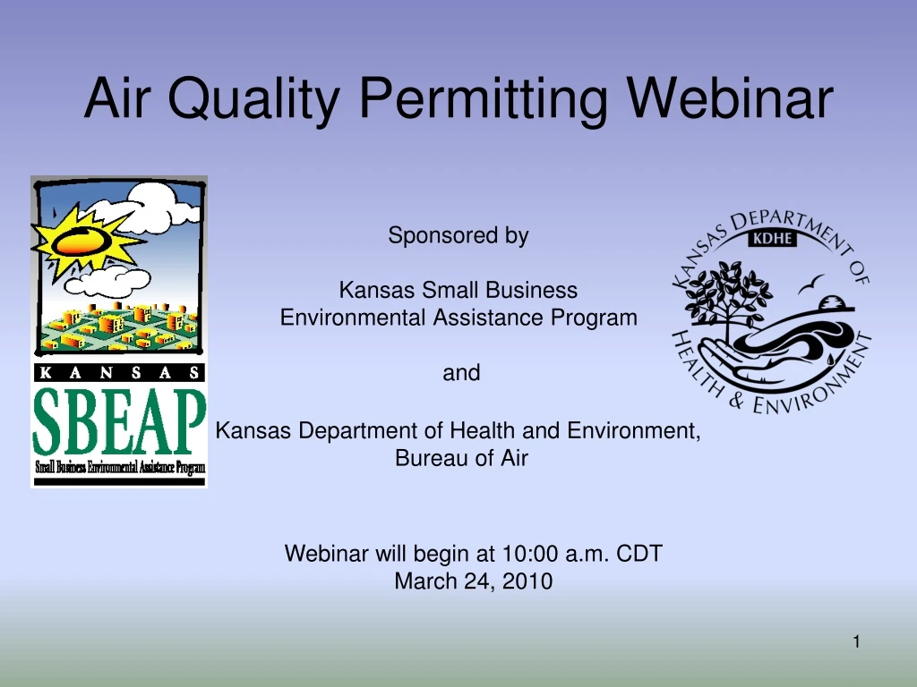 PPT - Air Quality Permitting Webinar PowerPoint Presentation, free ...