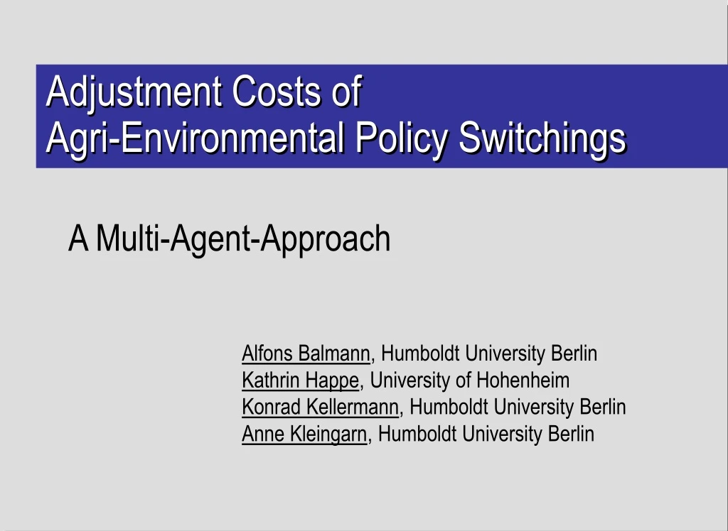 PPT - A Multi-Agent-Approach PowerPoint Presentation, free download ...