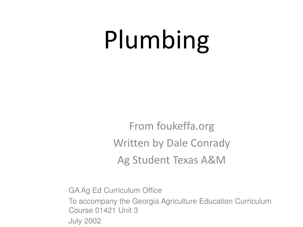 PPT - Plumbing PowerPoint Presentation, free download - ID:9220583