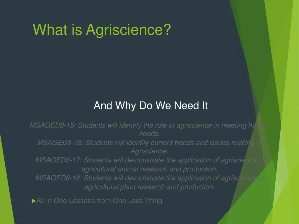PPT - What is Agriscience? PowerPoint Presentation, free download - ID ...