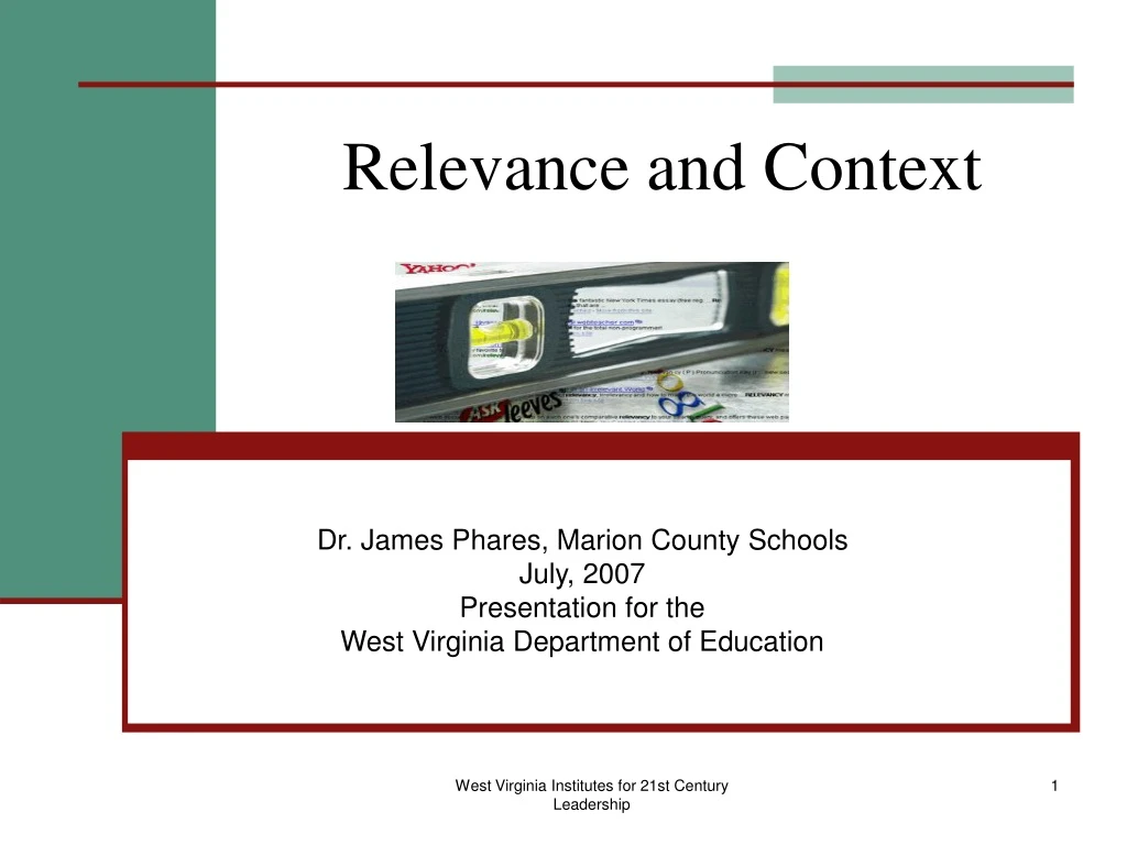 PPT - Relevance and Context PowerPoint Presentation, free download - ID ...