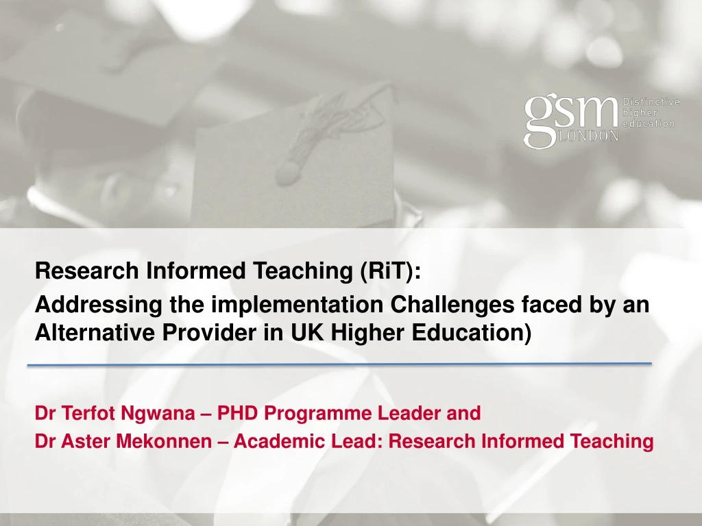 PPT - Research Informed Teaching (RiT): PowerPoint Presentation, free ...