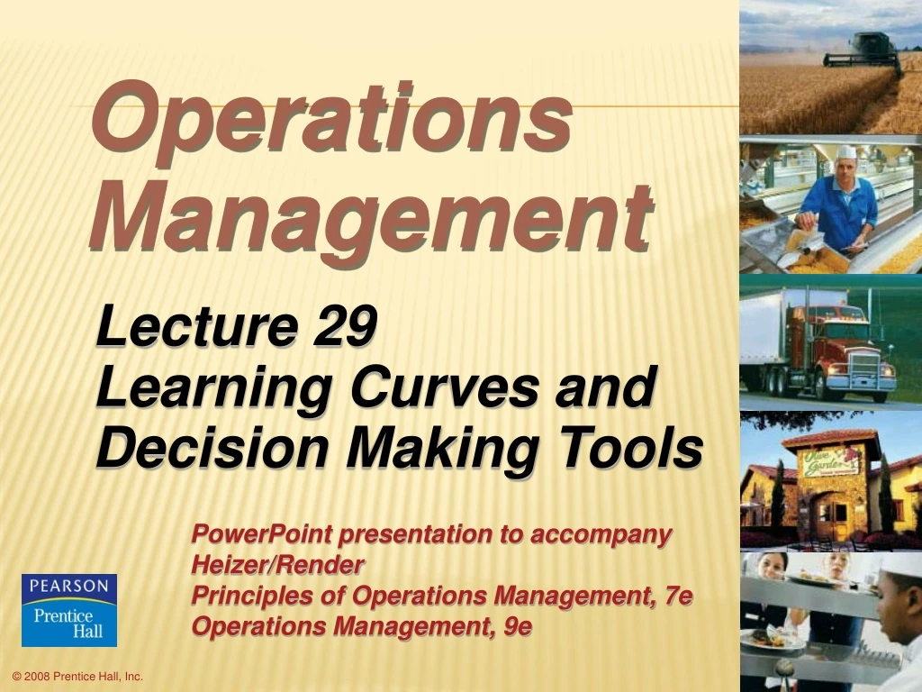 Operations Management Models And Diagrams For Presentations