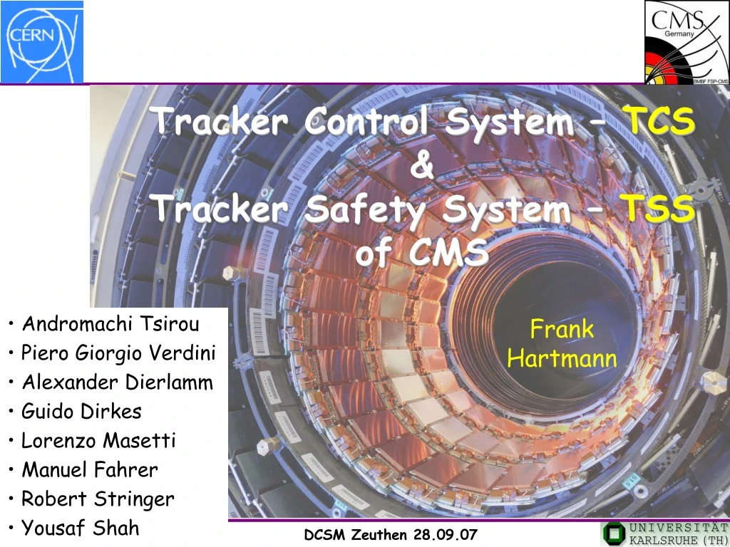 PPT - Tracker Control System – TCS & Tracker Safety System – TSS of CMS ...